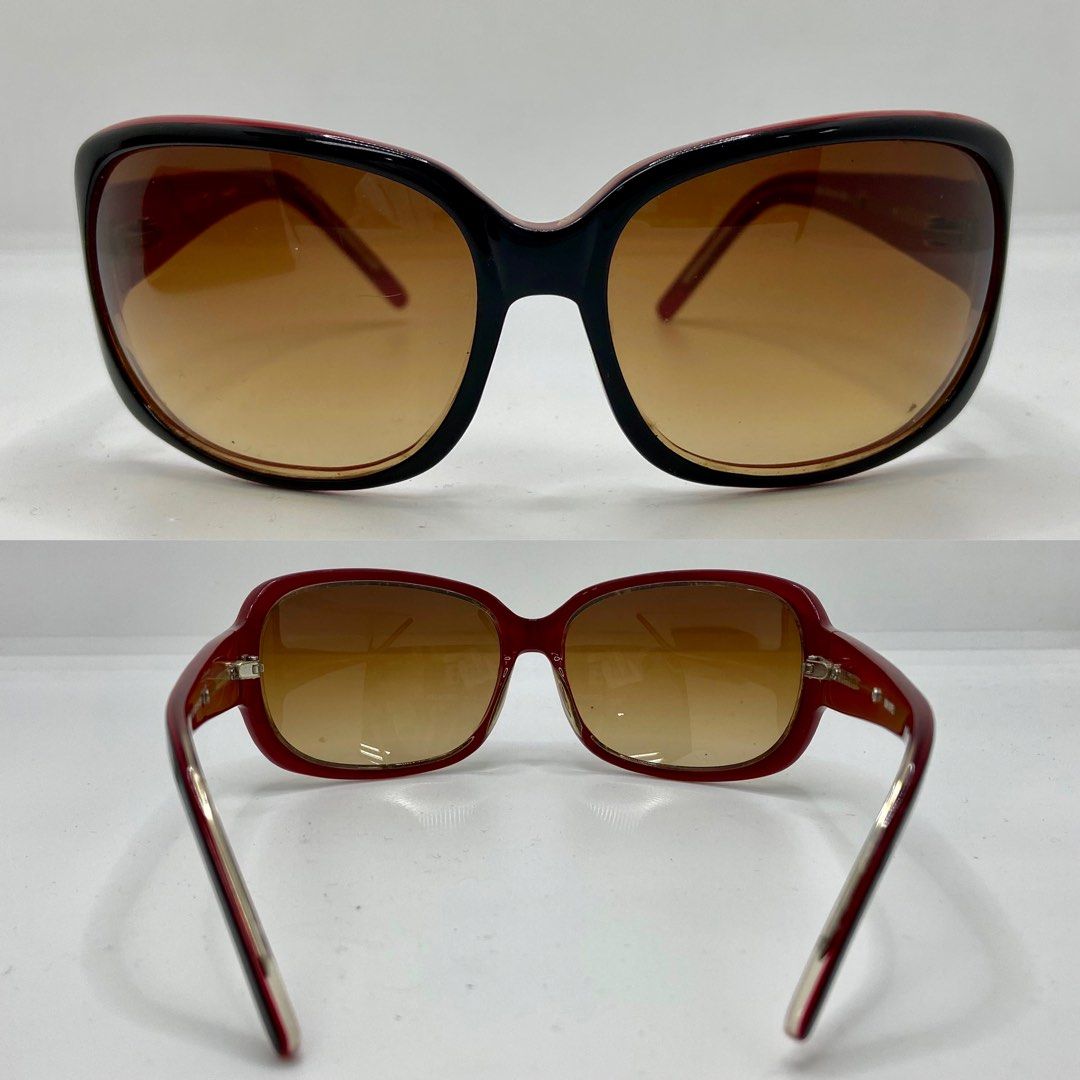 BRAUN BUFFEL RED AND BLACK SUNGLASS 227020315 -, Women's Fashion ...