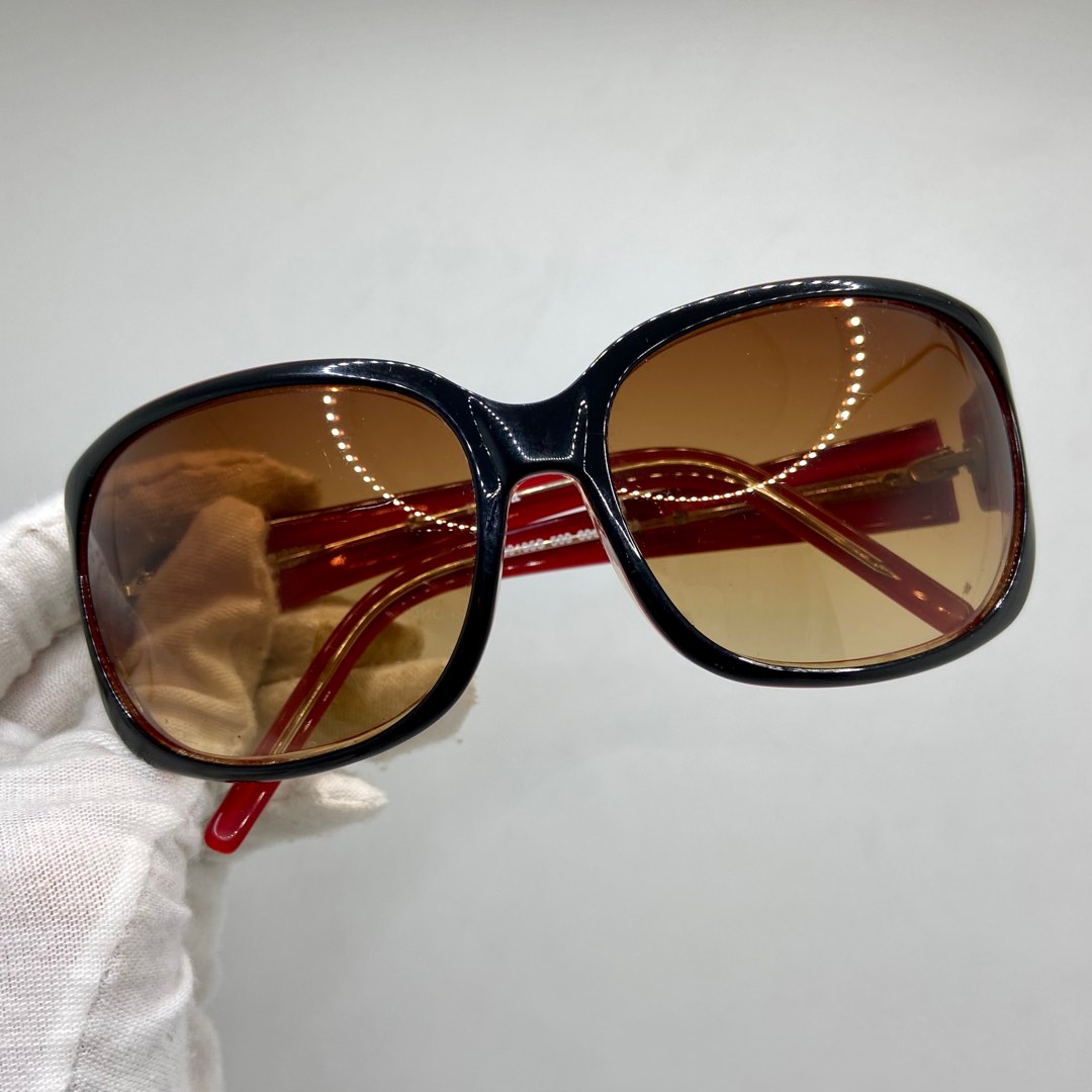 BRAUN BUFFEL RED AND BLACK SUNGLASS 227020315 -, Women's Fashion ...