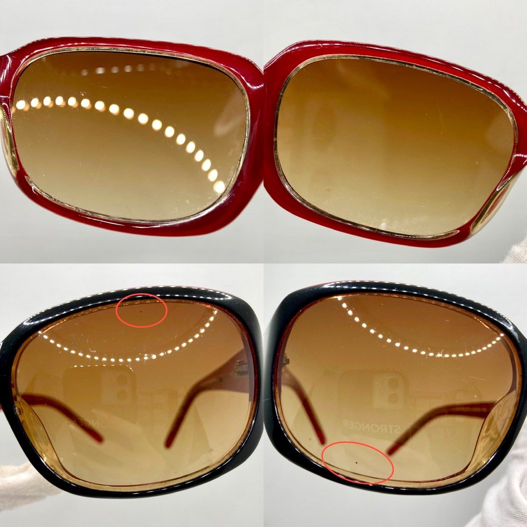 BRAUN BUFFEL RED AND BLACK SUNGLASS 227020315 -, Women's Fashion ...
