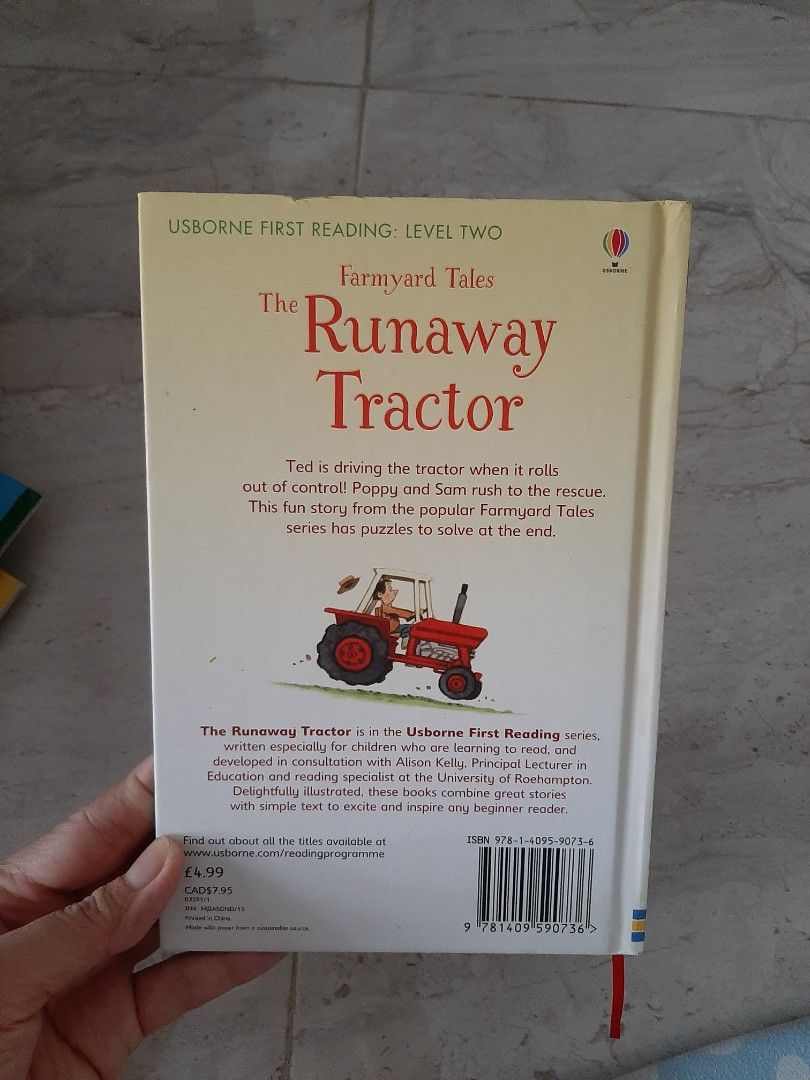 Buku usborne runaway tractor, Books & Stationery, Children's Books on ...