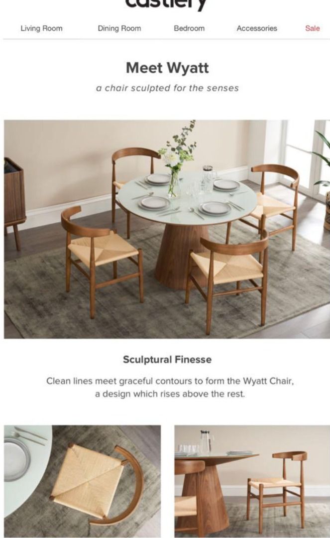 Castlery Dining Table Set (down from S$750), Furniture & Home Living ...