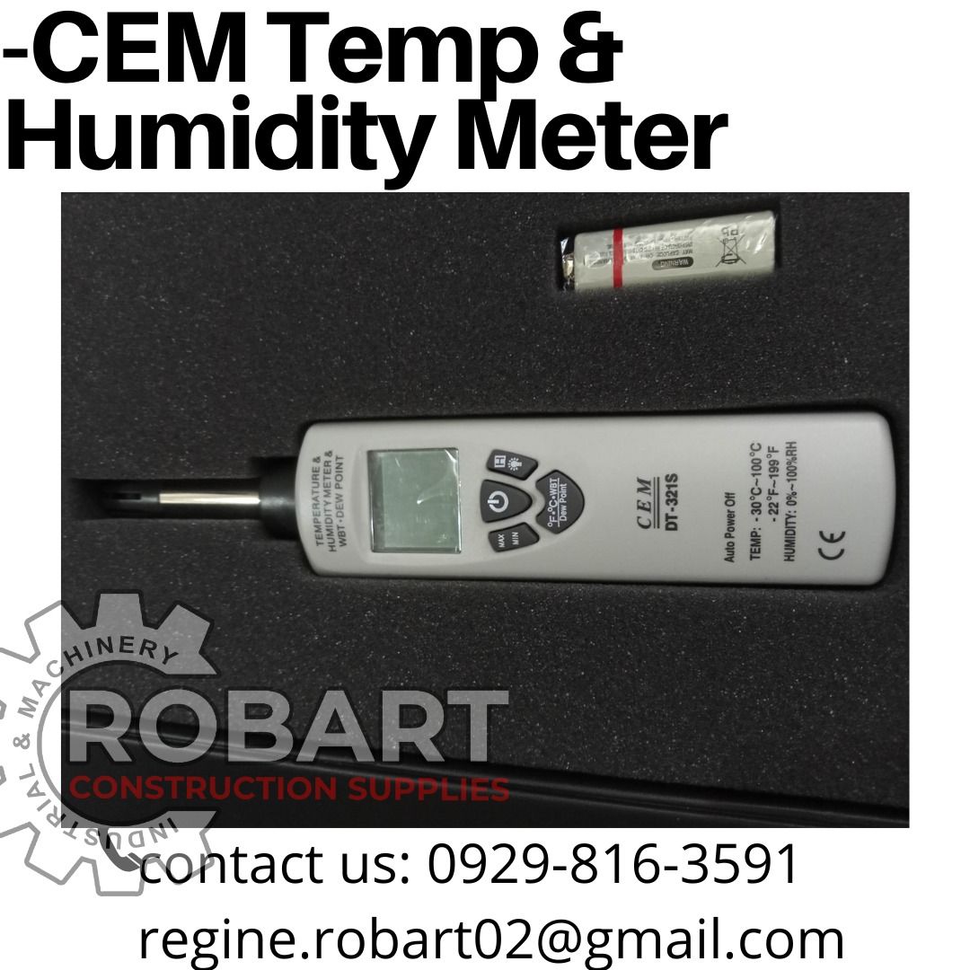 -CEM Temp & Humidity Meter, Commercial & Industrial, Construction Tools ...