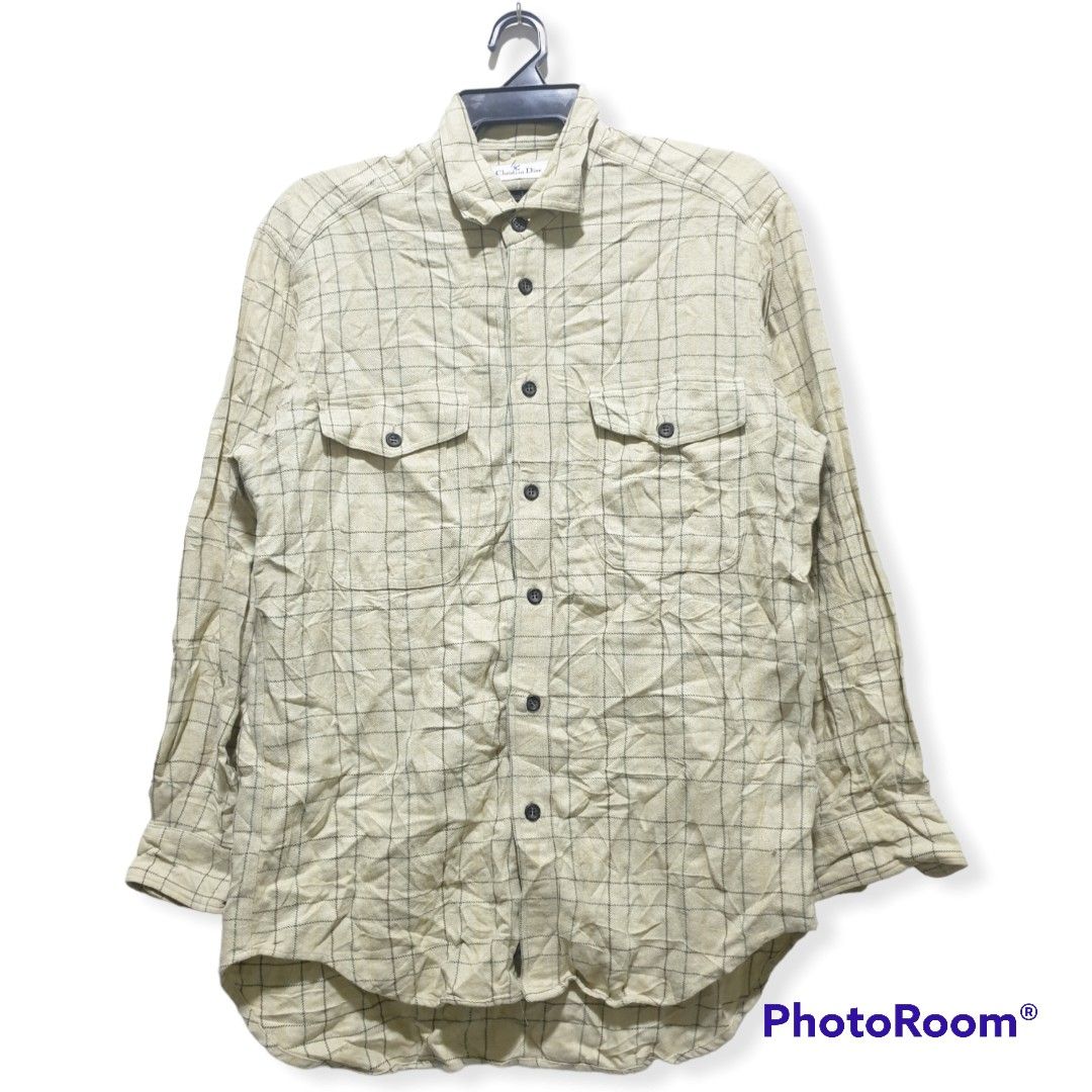 Christian Dior Flannel, Men's Fashion, Tops & Sets, Formal Shirts on ...