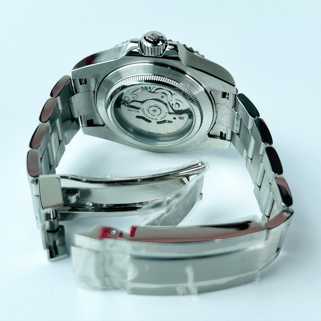 Custom Seiko Mod Blue Skeleton Submariner, Men's Fashion, Watches ...