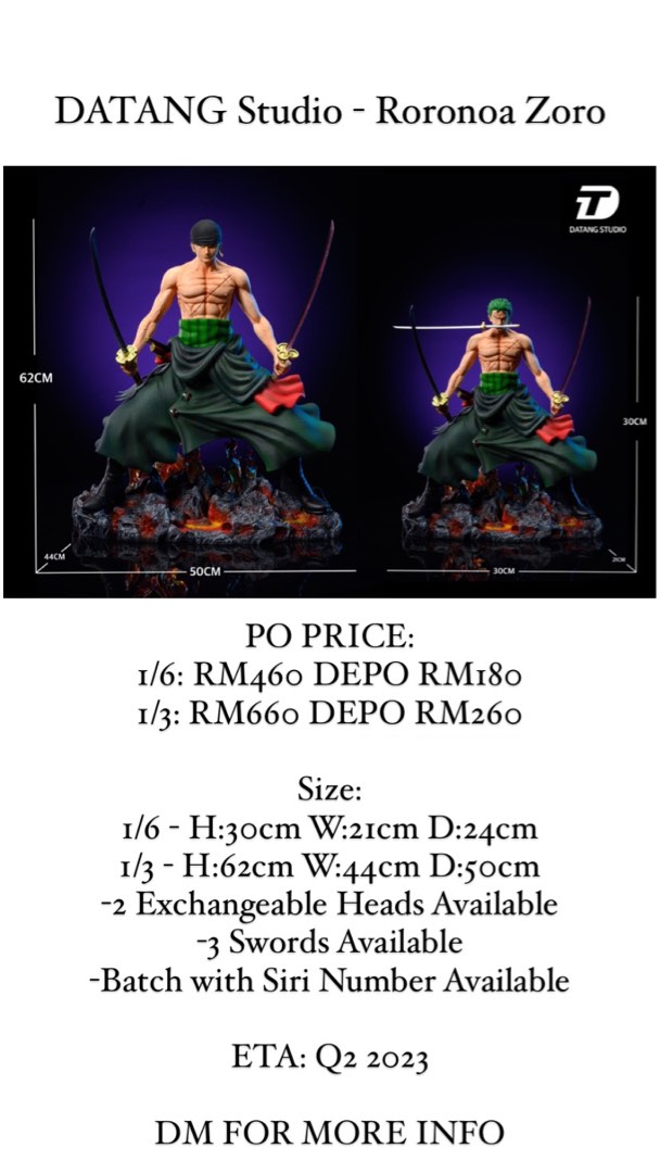 DATANG Studio - Roronoa Zoro, Hobbies & Toys, Toys & Games on Carousell