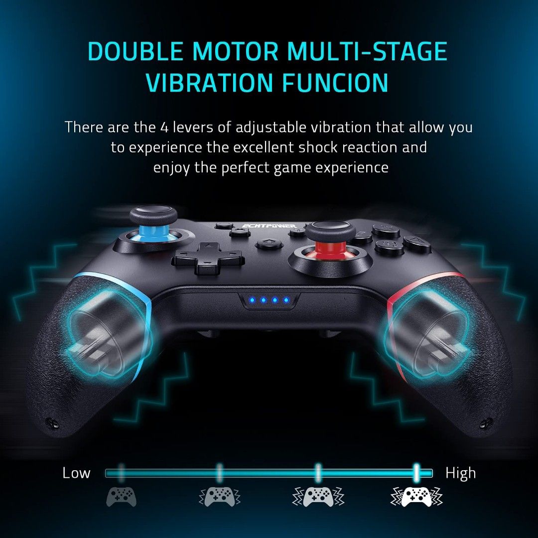ECHTPower Pro Controller for Nintendo Switch/Lite/OLED, Switch Pro Controller with Programmable ...