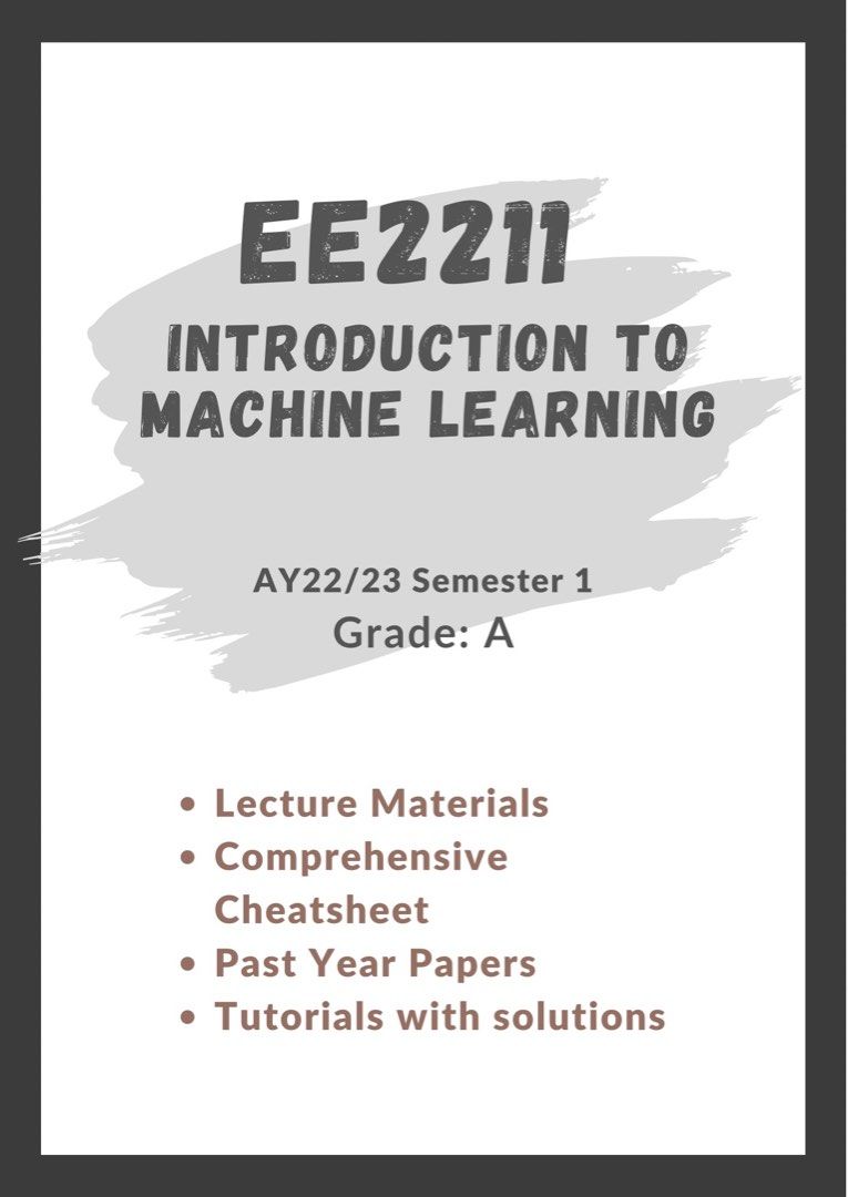 EE2211 Introduction to Machine Learning, Hobbies & Toys, Books & Magazines, Textbooks on Carousell