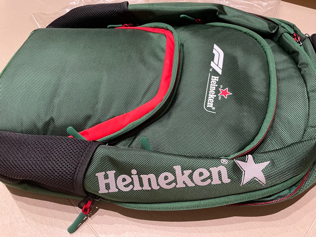 F1 Heineken backpack, Men's Fashion, Bags, Backpacks on Carousell