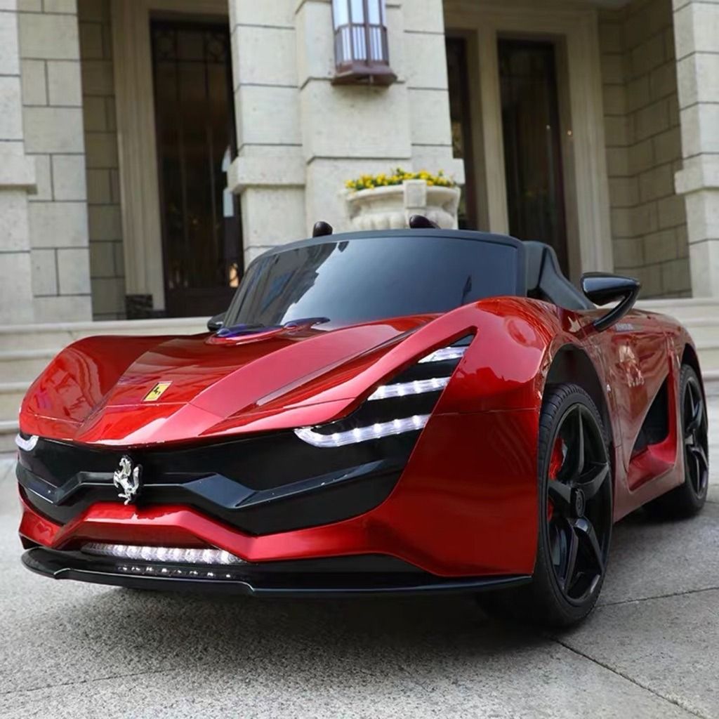 Ferrari Kids Electric Car with Remote Control Kid Drive Pedal Control ...