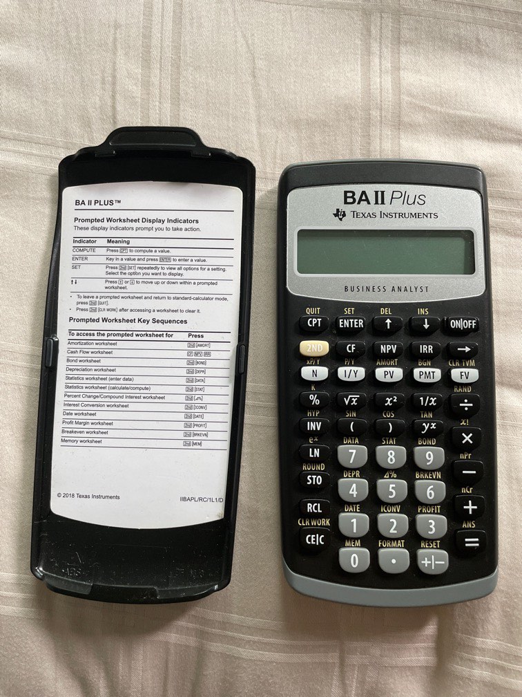 Financial Calculator (BA II Plus, Texas Instrument), Computers & Tech ...