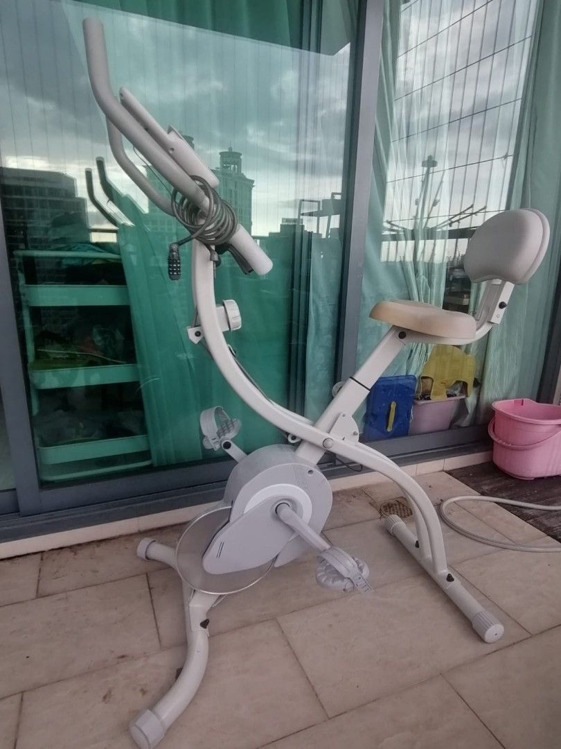 Foldable exercise bike spin bike, Sports Equipment, Exercise & Fitness, Cardio & Fitness ...