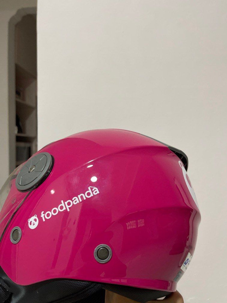 Foodpanda helmet M, Motorcycles, Motorcycle Apparel on Carousell