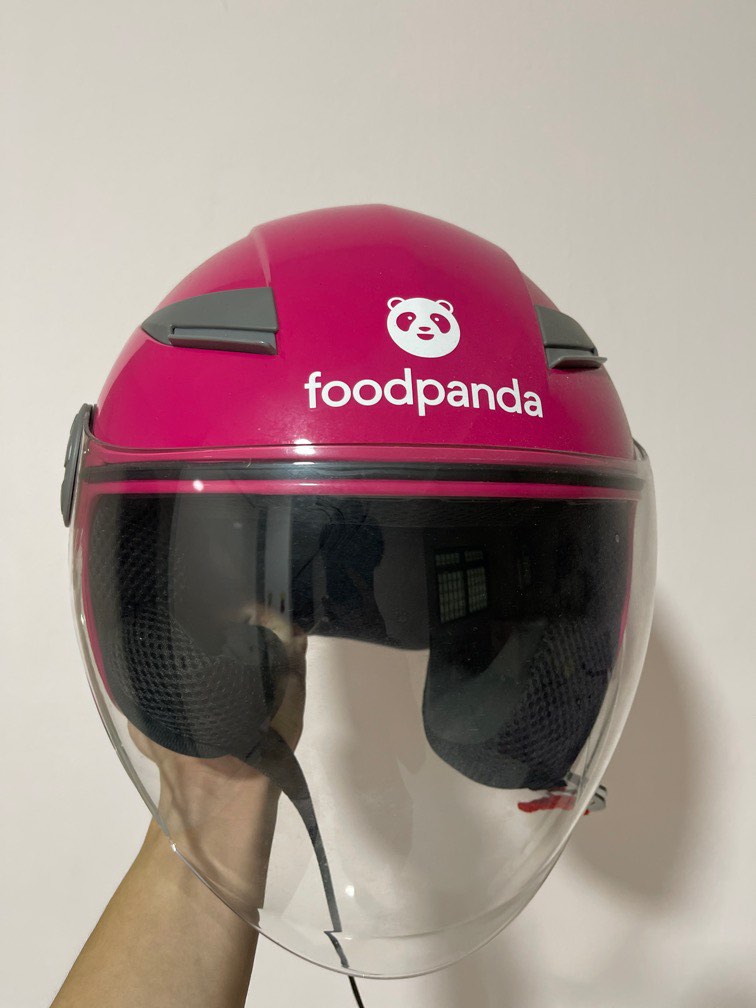 Foodpanda helmet M, Motorcycles, Motorcycle Apparel on Carousell