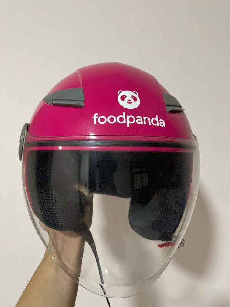 Foodpanda helmet M, Motorcycles, Motorcycle Apparel on Carousell