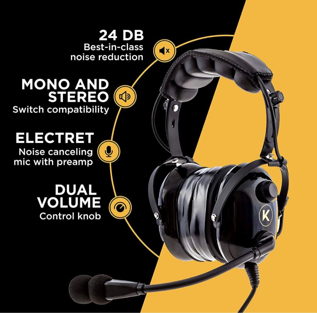 [For Aviation Pilot Cadets] Kore Aviation KA-1 Headset for Pilots ...