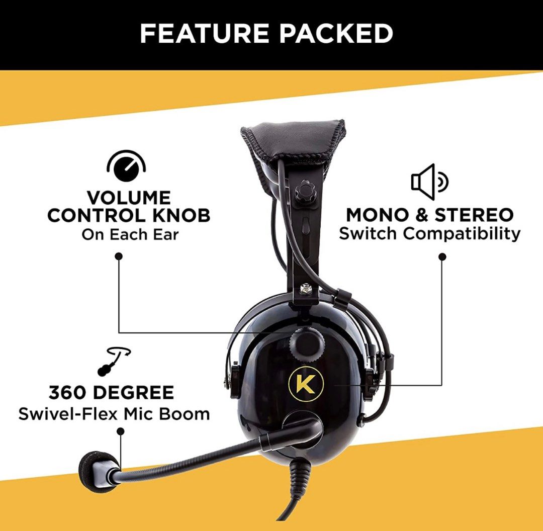 [For Aviation Pilot Cadets] Kore Aviation KA-1 Headset for Pilots ...