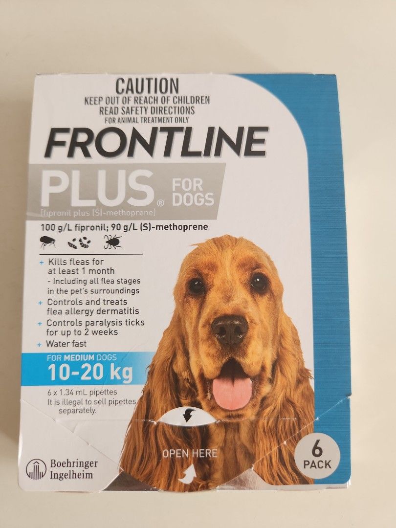 Frontline Plus for Medium Dogs (10-20kg) (expires June 2023), Pet ...