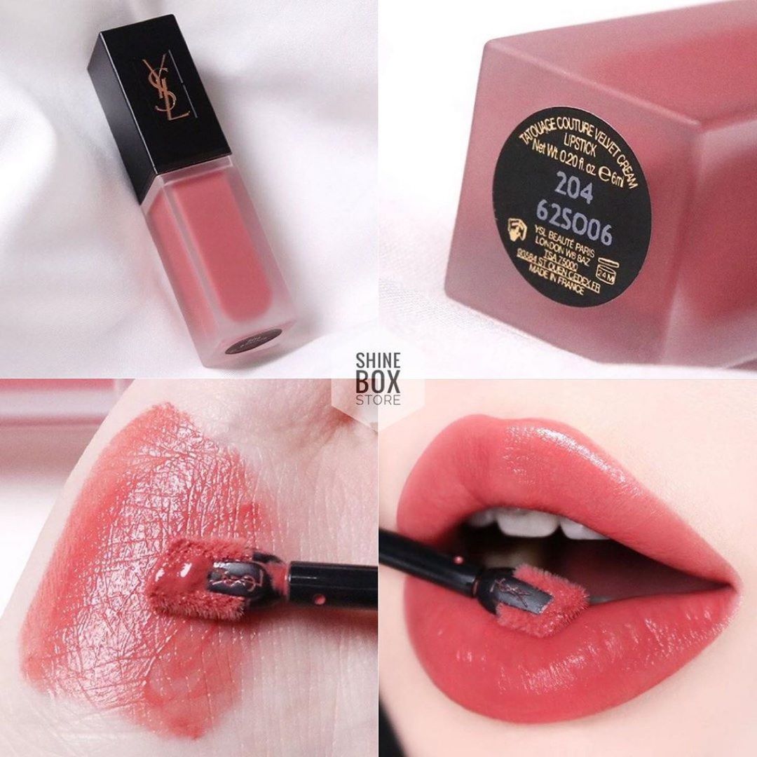 FULL SIZE ! YSL Lip Tatouage Shade 204, Kesehatan & Kecantikan, Rias ...