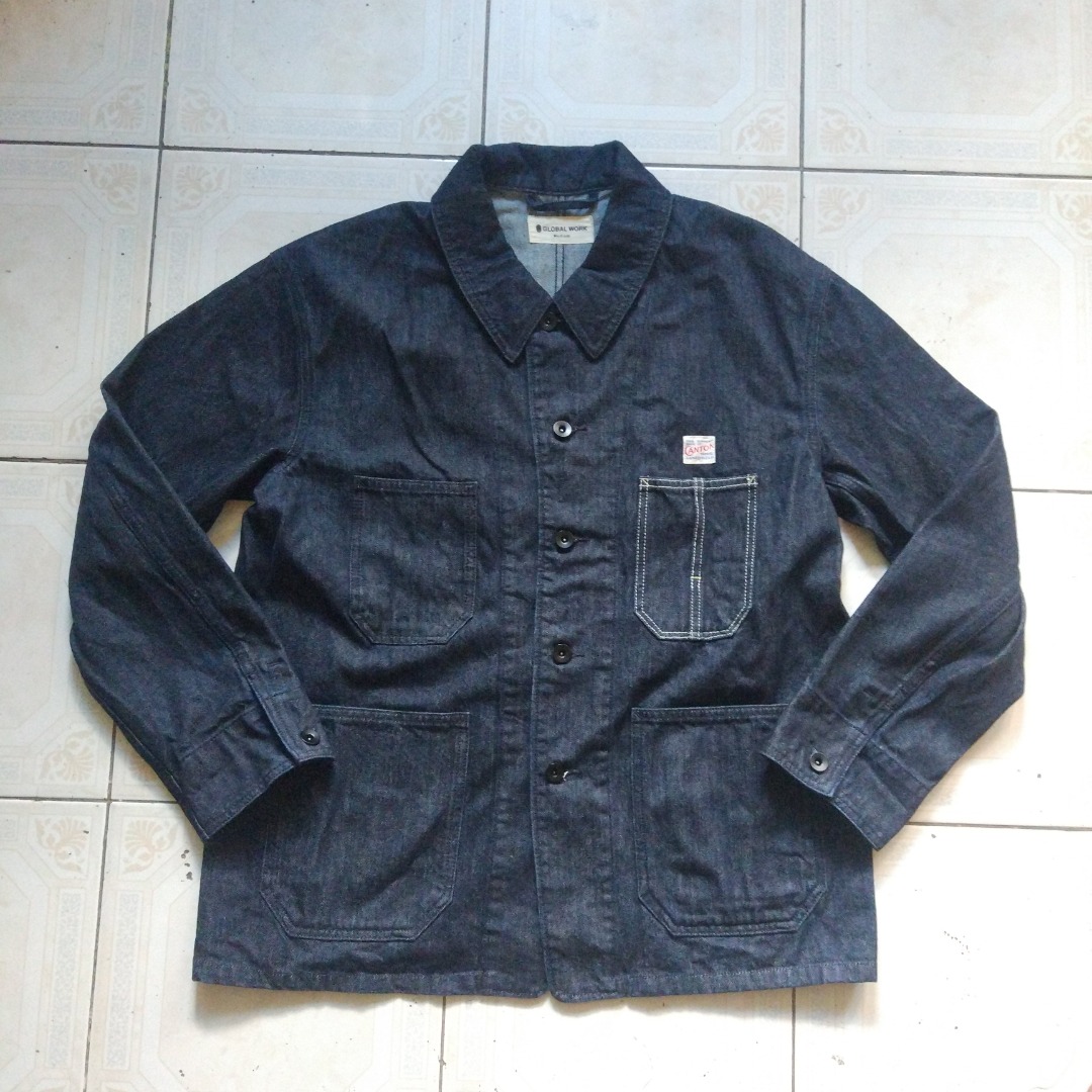 Global Work x Canton Denim Chore jacket M, Men's Fashion, Coats ...