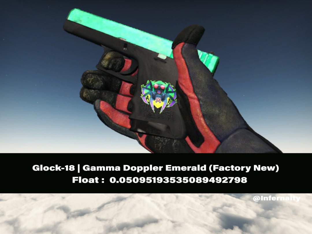 Glock-18 Gamma Doppler Emerald FN CSGO SKINS KNIVES, Video Gaming ...