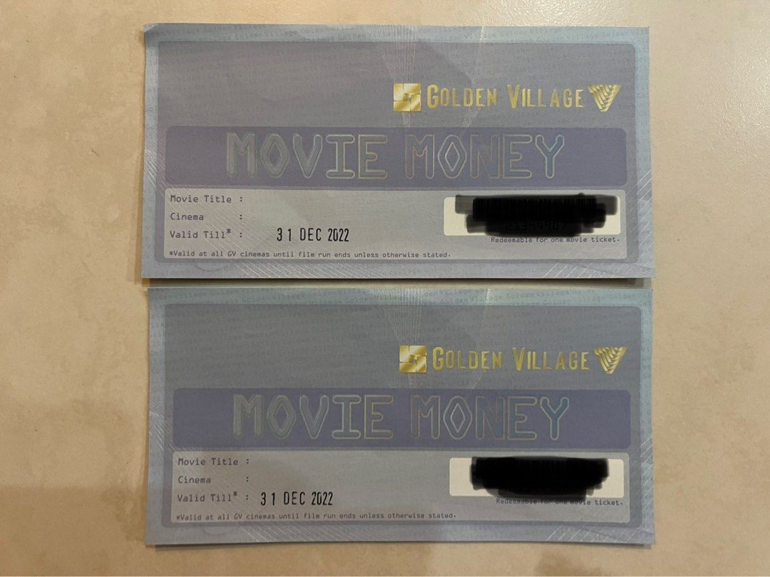 Golden Village movie tickets, Tickets & Vouchers, Vouchers on Carousell