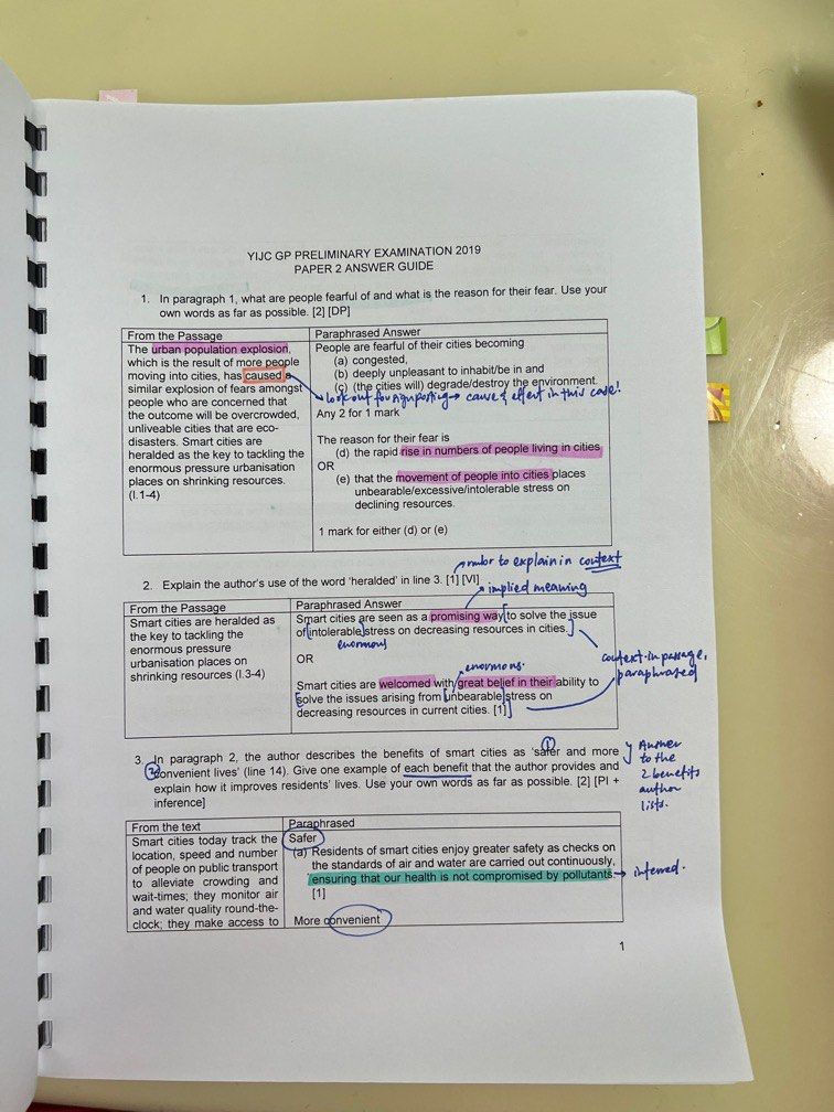 GP paper 1 and 2 model answers, Hobbies & Toys, Books & Magazines ...