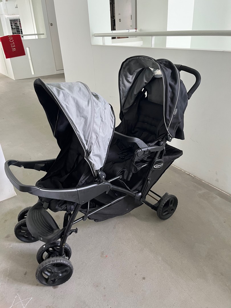 Graco stadium duo click connect tandem double stroller, Babies & Kids ...