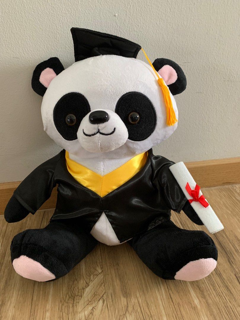 Graduation panda bear, Hobbies & Toys, Toys & Games on Carousell