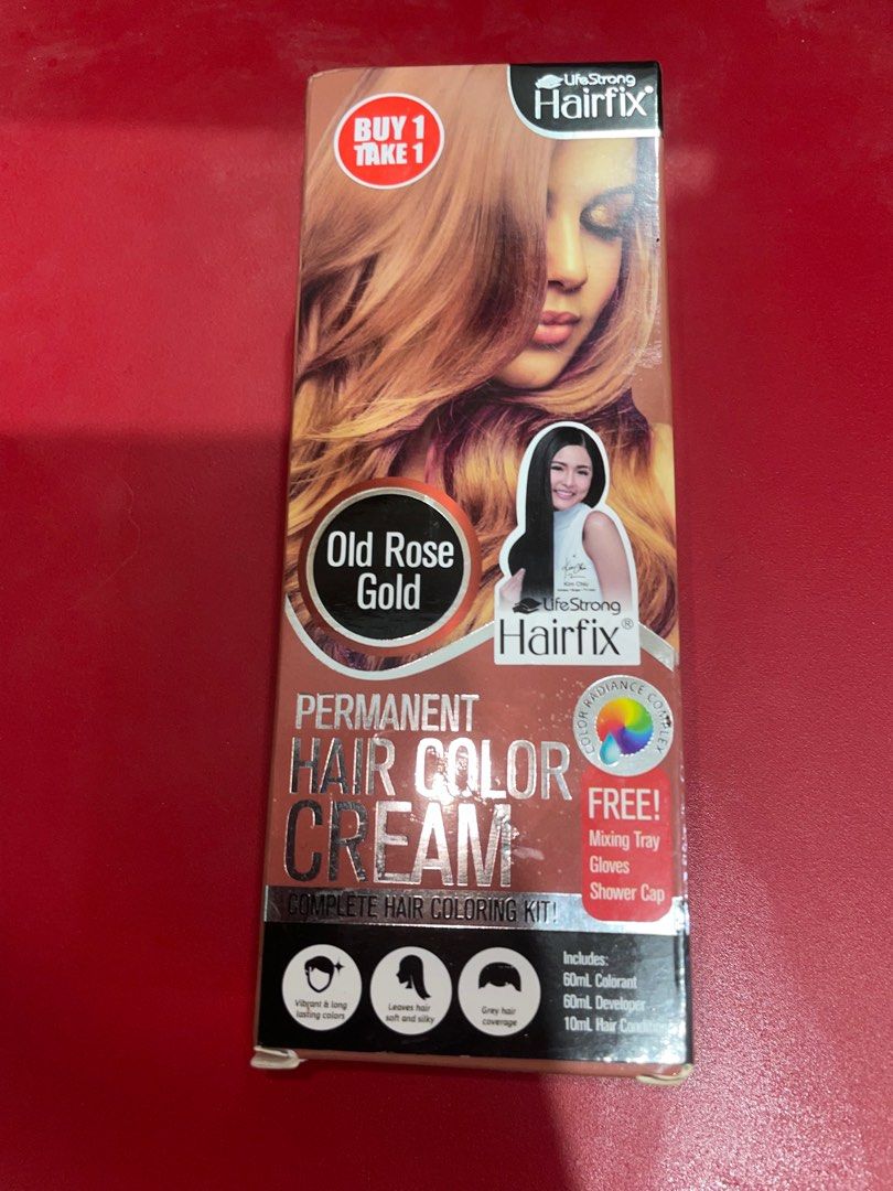Hairflix coloring kit in Old Rose Gold, Beauty & Personal Care, Hair on ...
