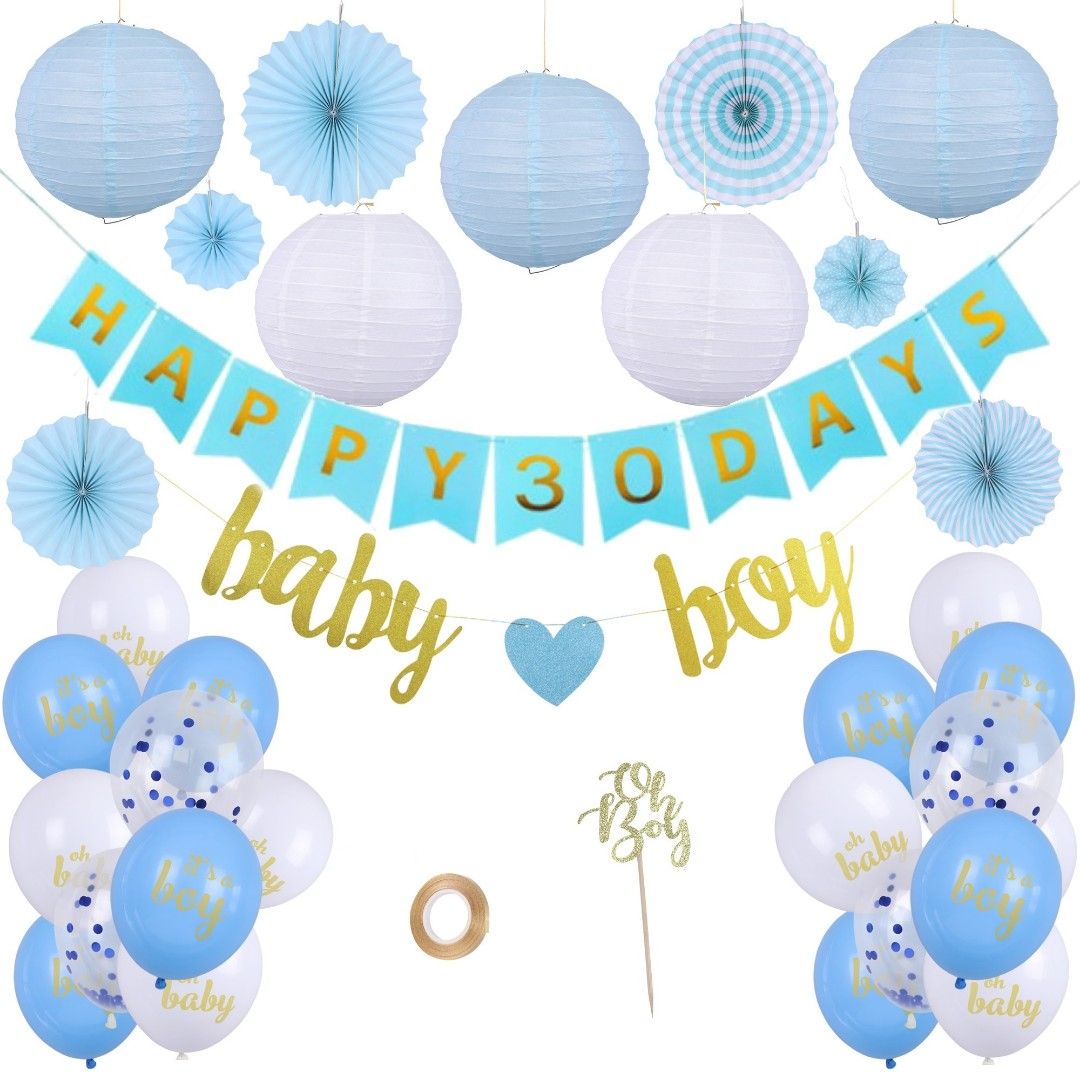 Happy 30 days full moon party Decorations Set, Hobbies & Toys ...