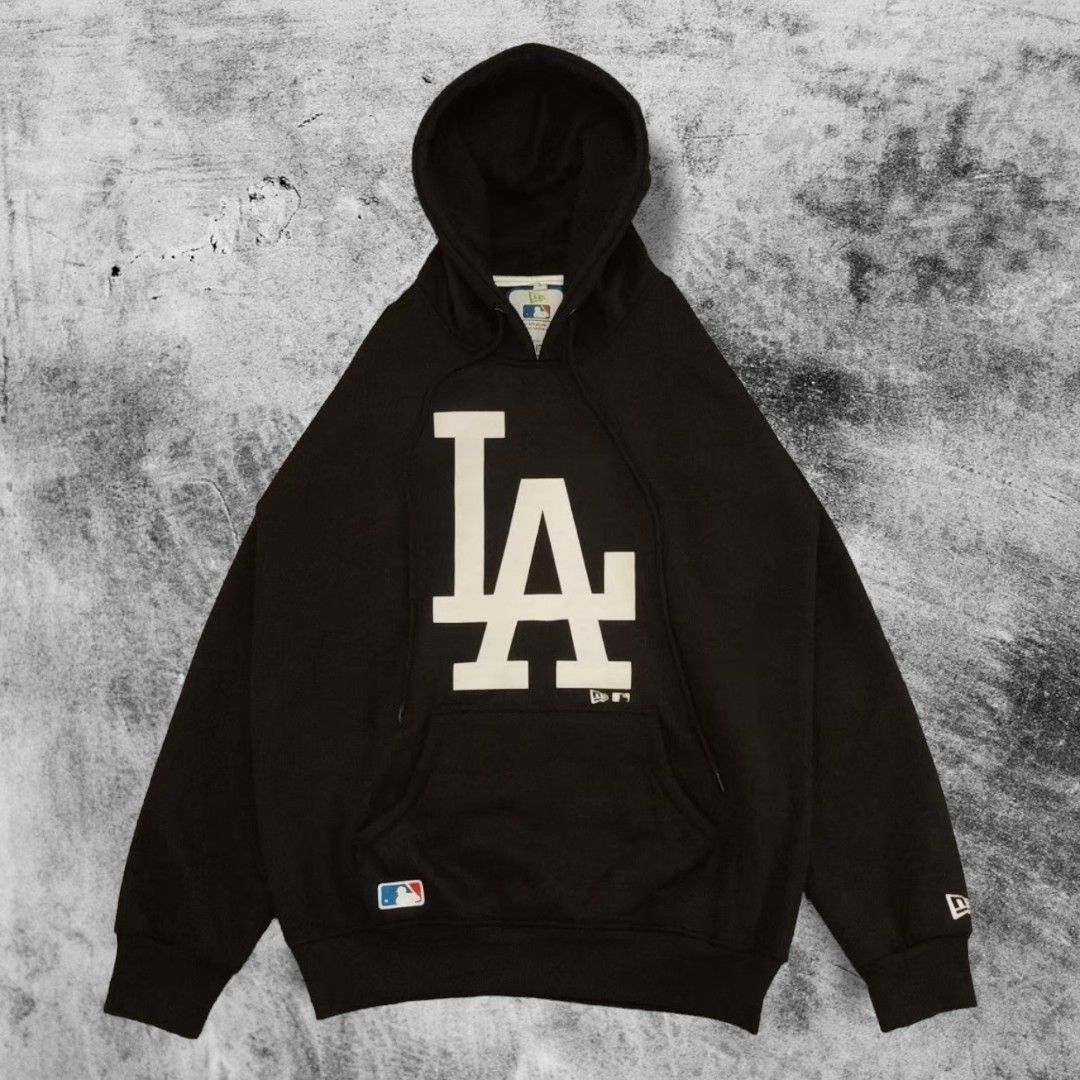 Hoodie New Era LA Hitam, Men's Fashion, Men's Clothes, Outerwear on ...