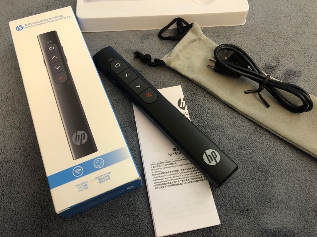 HP Wireless Multifunctional Presenter + Laser Pointer (2-In-1 Design ...