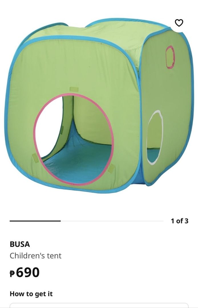 IKEA Children's tent (BUSA), Hobbies & Toys, Toys & Games on Carousell