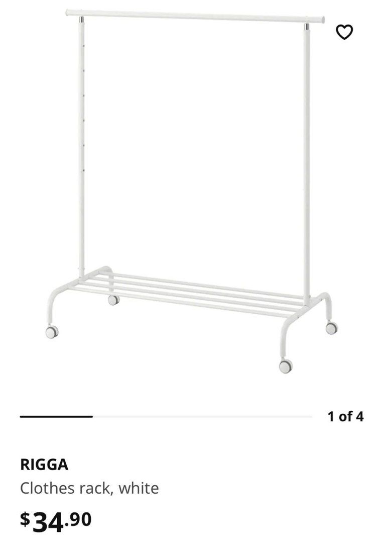IKEA clothes rack + organiser set, Furniture & Home Living, Home ...