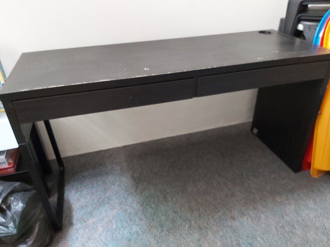 IKEA STUDY TABLE L 1.4M X DEPTH 50CM, Furniture & Home Living ...