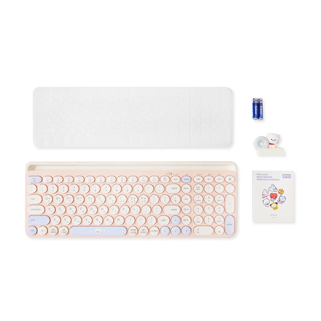 INSTOCK SEALED AUTHENTIC BTS BT21 ROYCHE RJ minini MULTI-PAIRING WIRELESS BLUETOOTH KEYBOARD ...