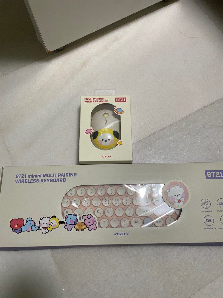 INSTOCK SEALED AUTHENTIC BTS BT21 ROYCHE RJ minini MULTI-PAIRING WIRELESS BLUETOOTH KEYBOARD ...