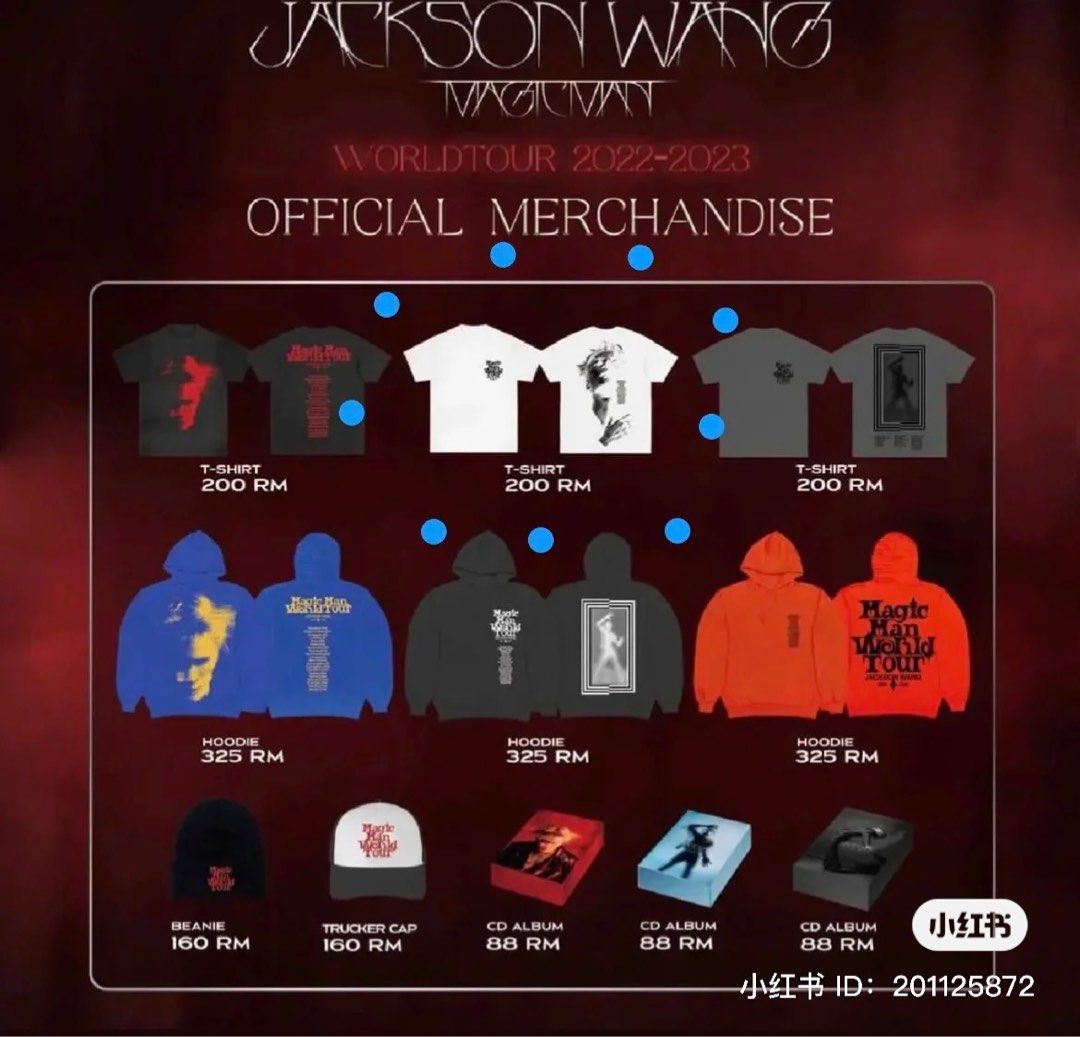 Jackson Wang Concert Merchandise Tee, Men's Fashion, Tops & Sets ...