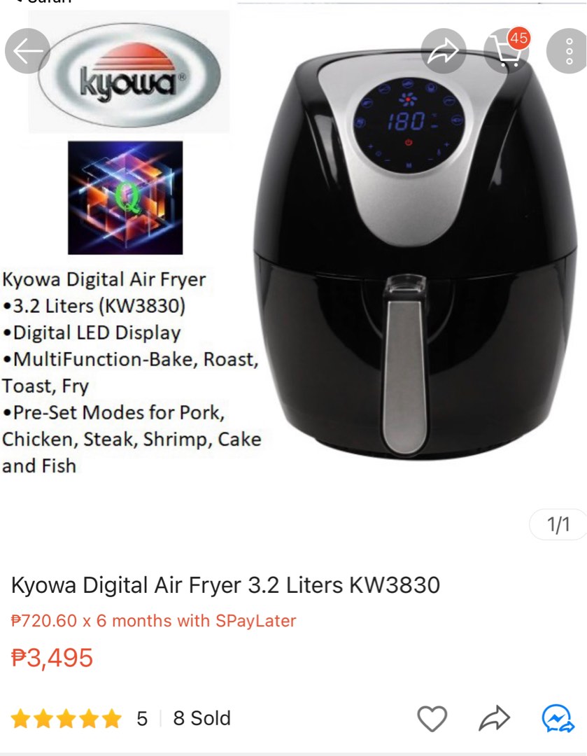 Kyowa Airfryer, TV & Home Appliances, Kitchen Appliances, Fryers on Carousell