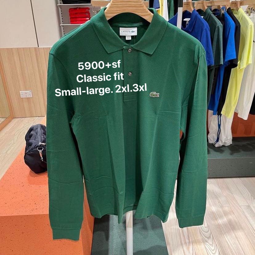 Lacoste polo shirts long sleeve button down, Men's Fashion, Tops & Sets, Tshirts & Polo Shirts ...