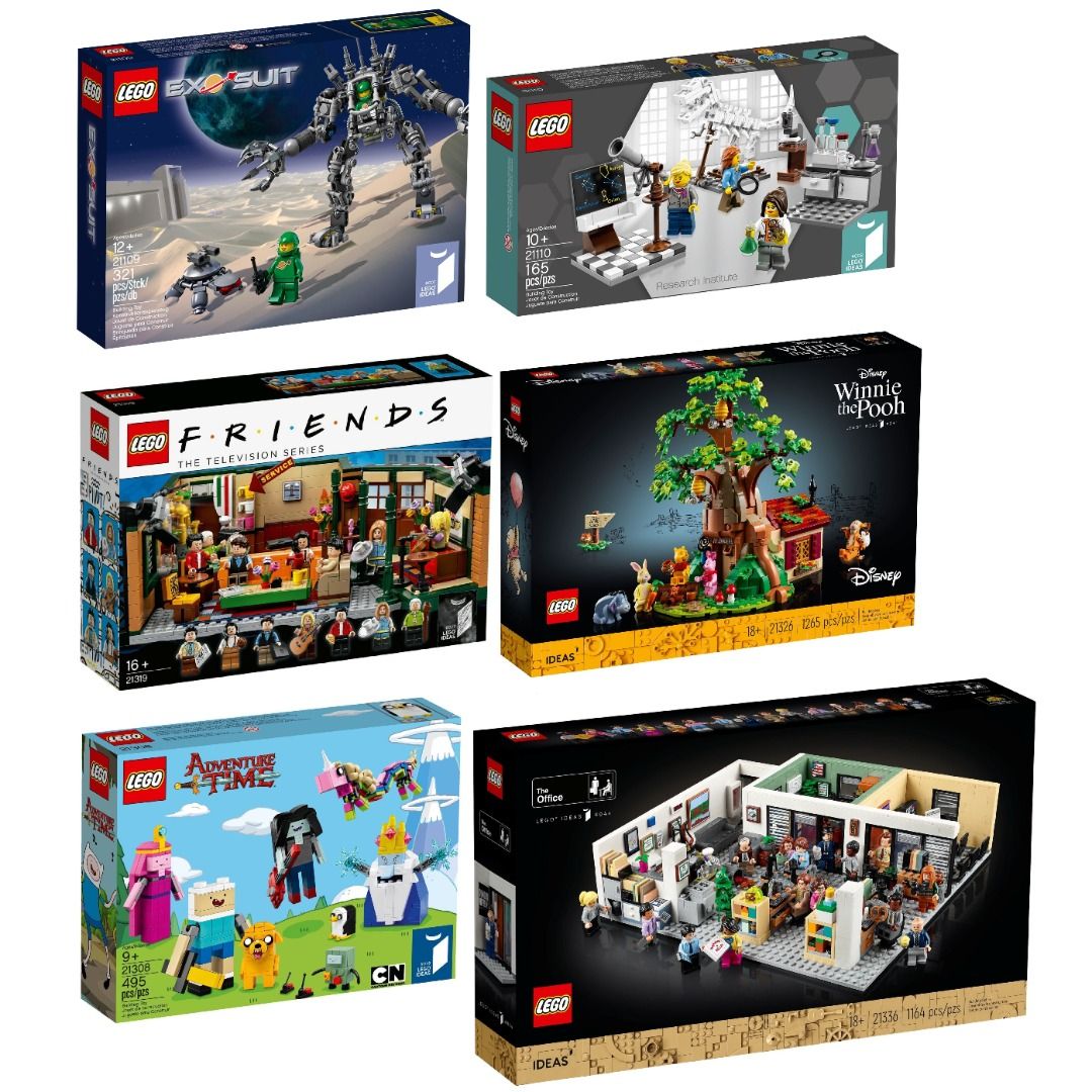 Lego Ideas Sets 21336 The Office 21326 Winnie the Pooh 21109 Exo Suit ...
