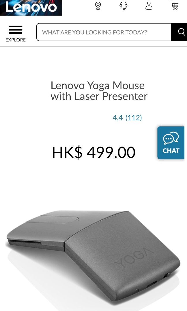 Lenovo Yoga Mouse with Laser Presenter, 電腦＆科技, 電腦周邊及配件, 電腦滑鼠及相關產品 ...