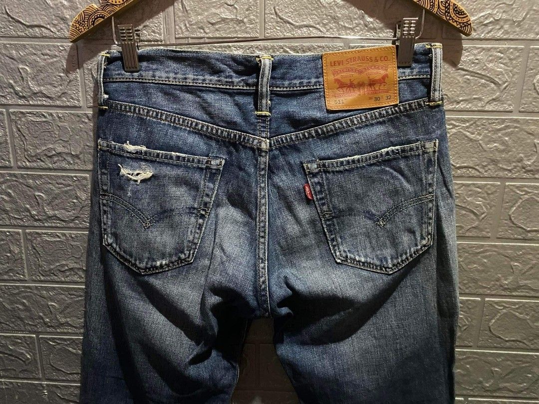 LEVI'S CRUSHED DENIM JEAN, Men's Fashion, Bottoms, Jeans on Carousell