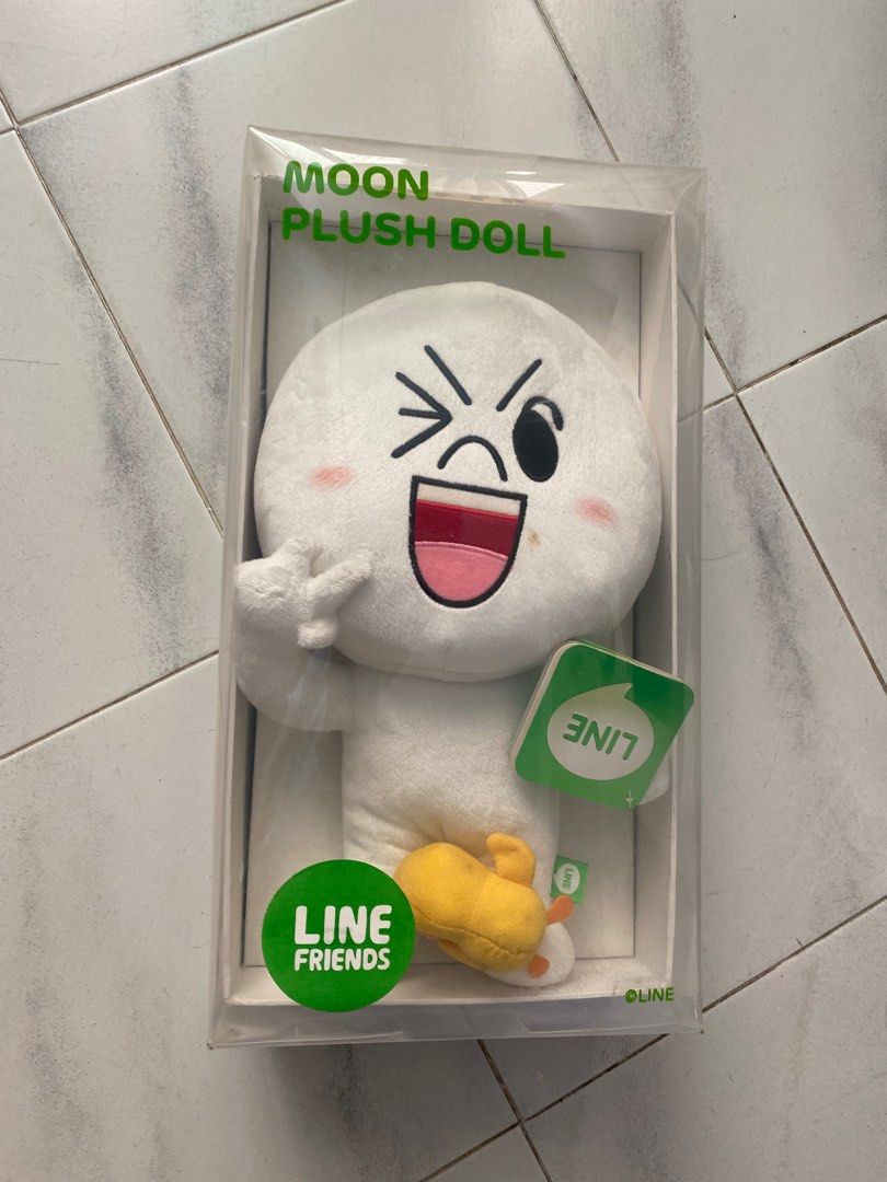 Line Friends Moon Plush Doll, Hobbies & Toys, Toys & Games on Carousell