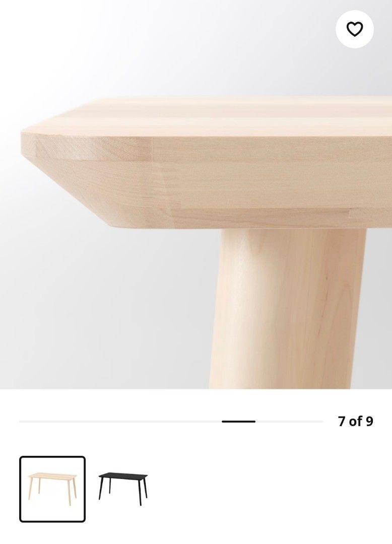 Ikea Table (LISABO) , ash veneer, Furniture & Home Living, Furniture ...