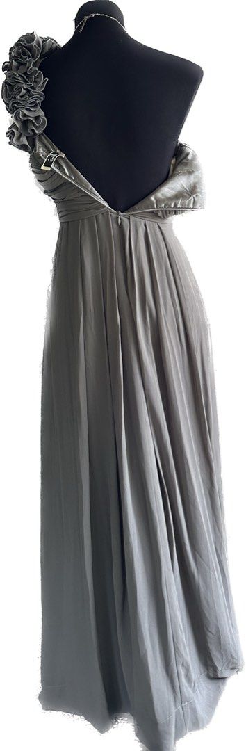 LONG GOWN GRAY COLOR, Women's Fashion, Dresses & Sets, Evening dresses ...