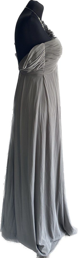 LONG GOWN GRAY COLOR, Women's Fashion, Dresses & Sets, Evening dresses ...