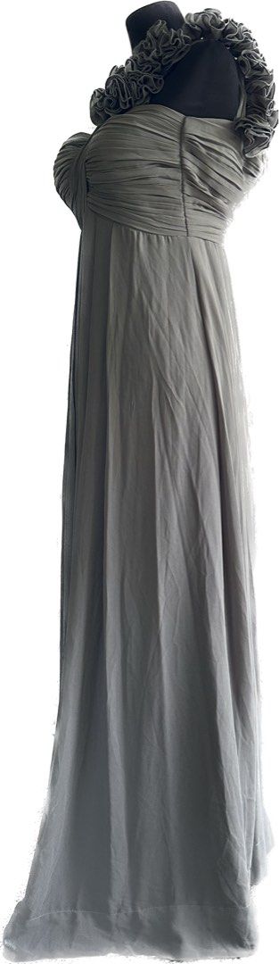 LONG GOWN GRAY COLOR, Women's Fashion, Dresses & Sets, Evening dresses ...