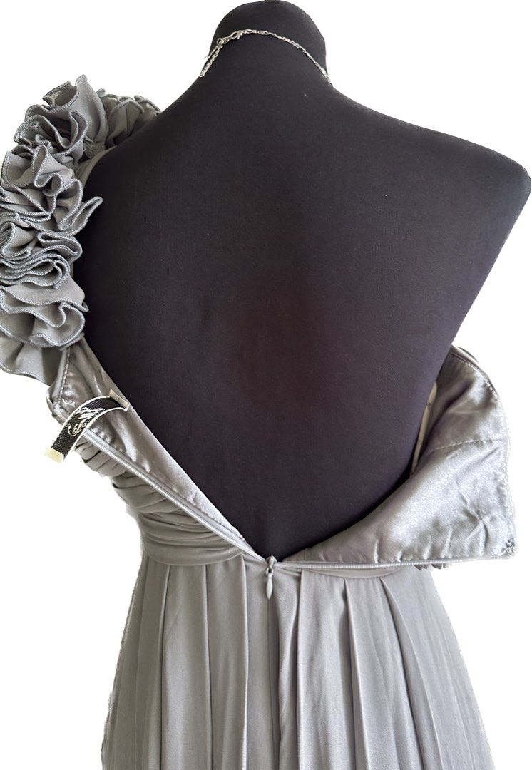 LONG GOWN GRAY COLOR, Women's Fashion, Dresses & Sets, Evening dresses ...