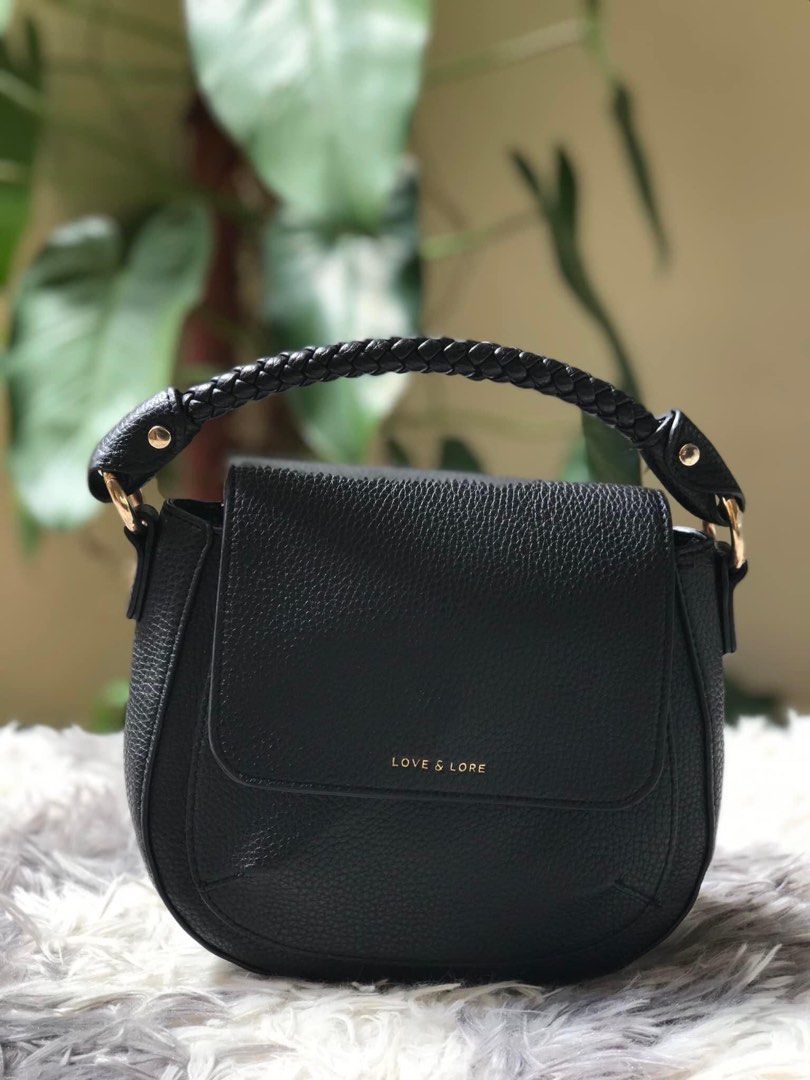 LOVE & LORE pebbled leather handbag, Women's Fashion, Bags & Wallets ...